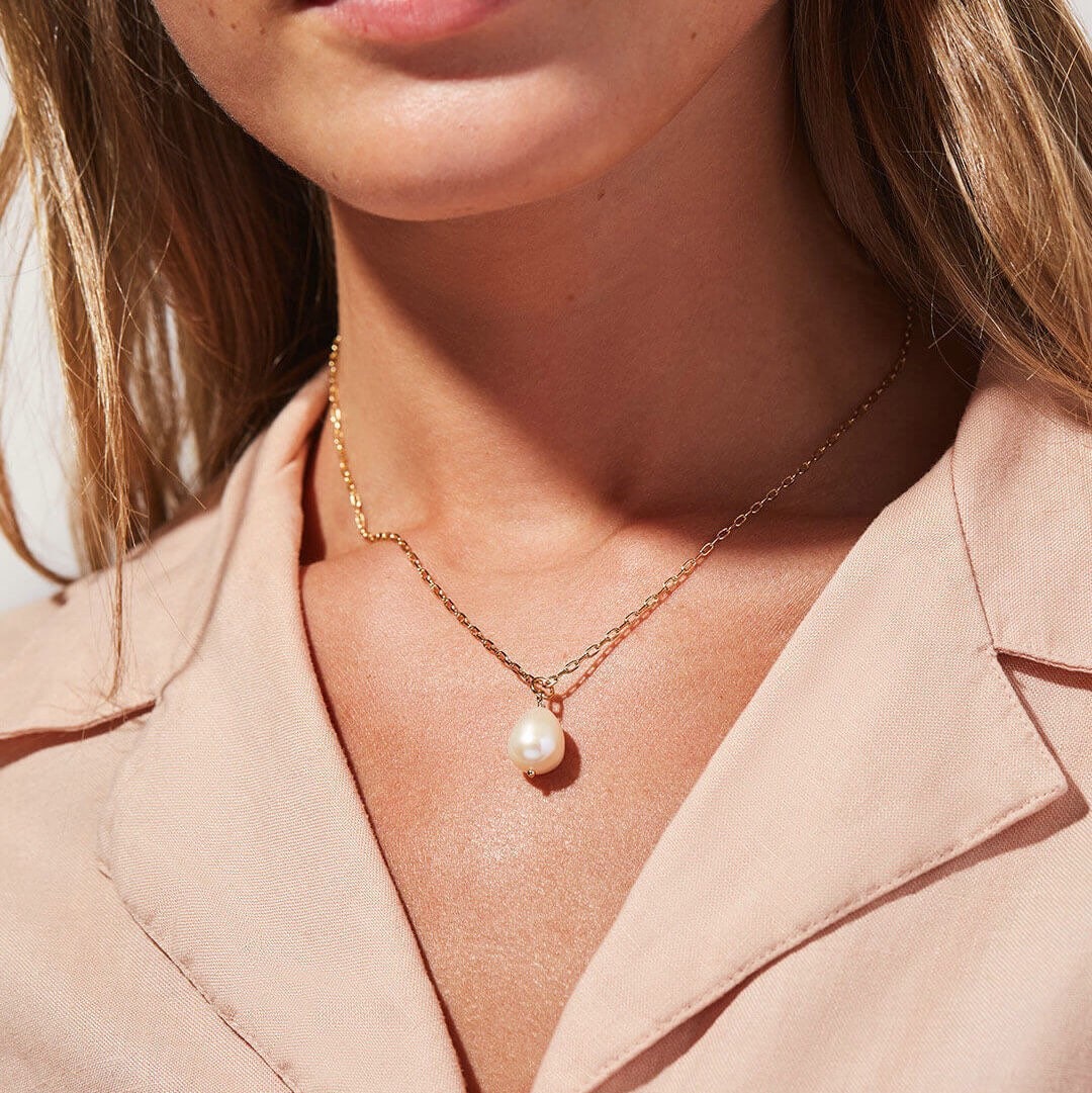 Elegant Baroque Pearl Necklace – A.M.Jewelry Studio